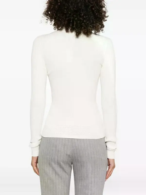 TWINSET Ribbed Mock-neck Top