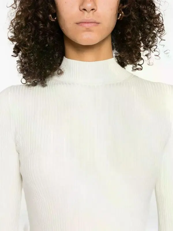 TWINSET Ribbed Mock-neck Top