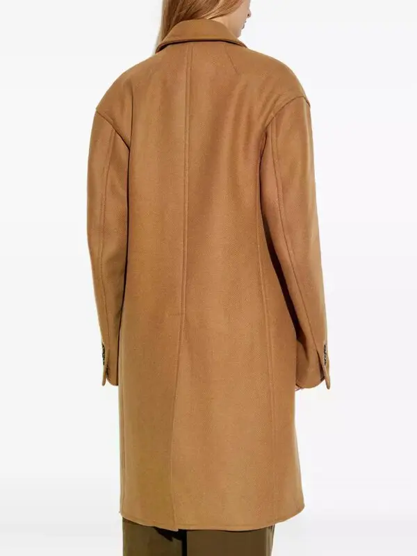 Dsquared2 Button-fastening Wool-blend Coat - Neutrals