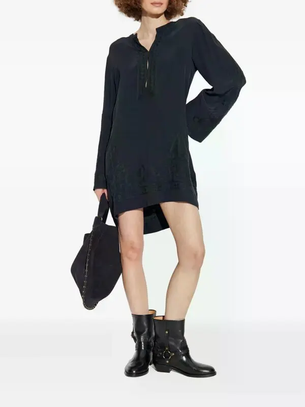 MARANT ETOILE Embroidered Paisley Mini Dress
