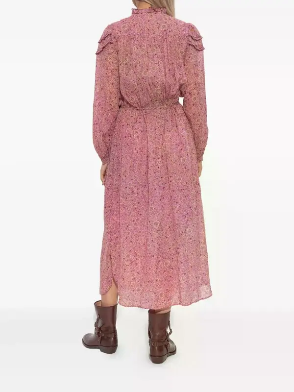 MARANT ETOILE Floral-print Midi Dress - Pink