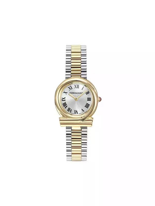 FERRAGAMO Gancini Twisted 28mm Watch - Silver