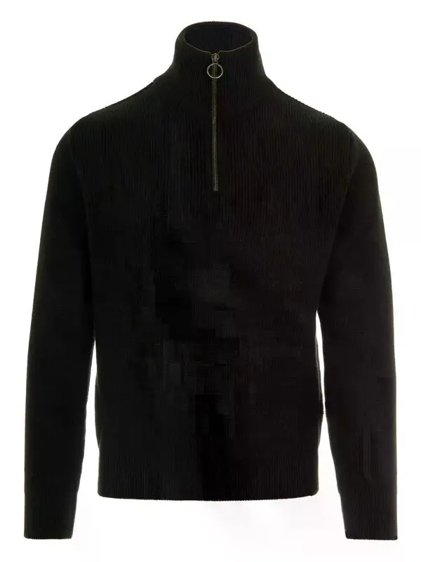 Paul & Shark Ribbed-knit Half-zip Sweater