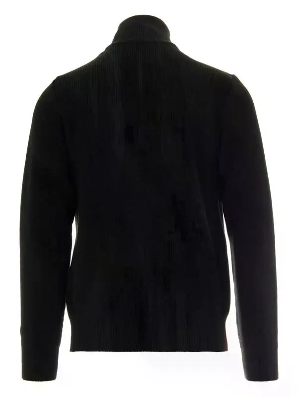 Paul & Shark Ribbed-knit Half-zip Sweater