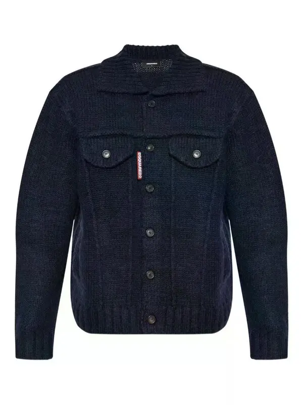 Dsquared2 Ribbed Knit Button-front Cardigan