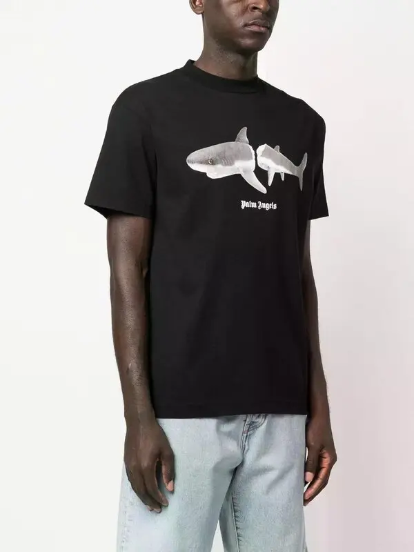 Palm Angels Shark Organic-cotton T-shirt