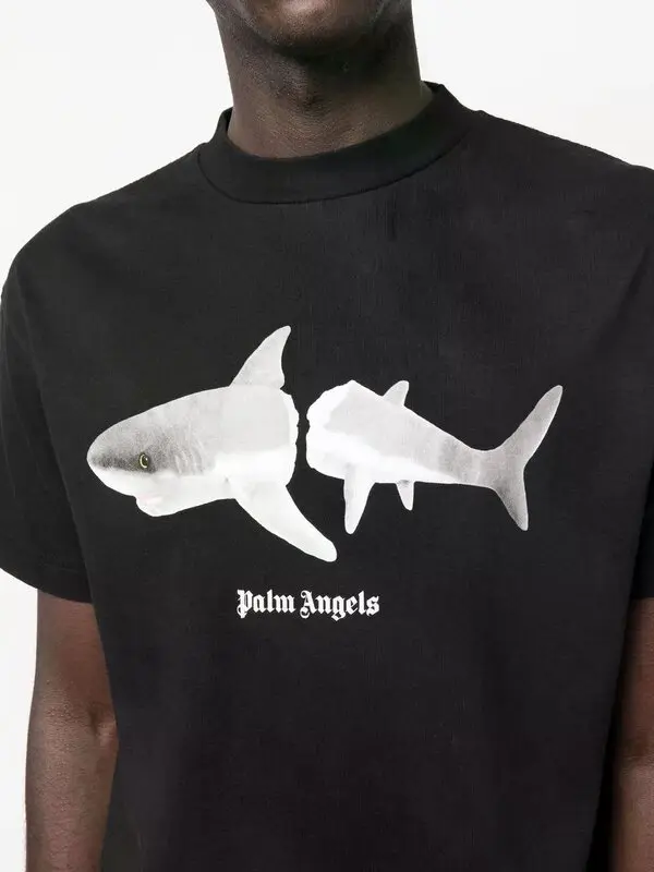 Palm Angels Shark Organic-cotton T-shirt
