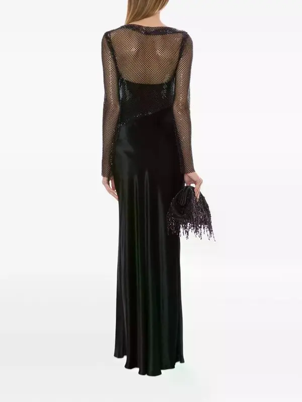 Alberta Ferretti Mesh-overlay Dress