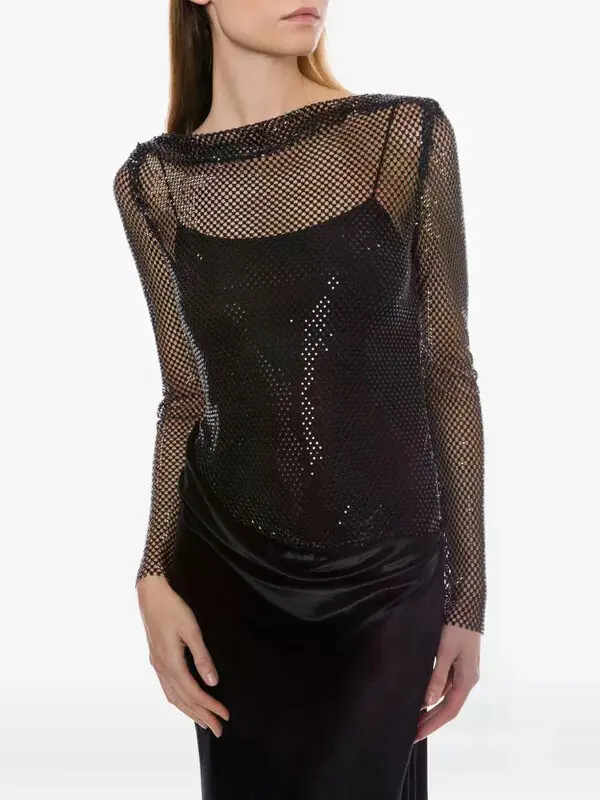 Alberta Ferretti Mesh-overlay Dress