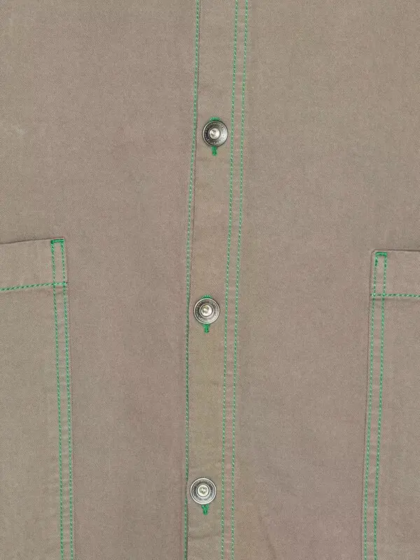 Henrik Vibskov Double-pocket Contrast-stitching Shirt