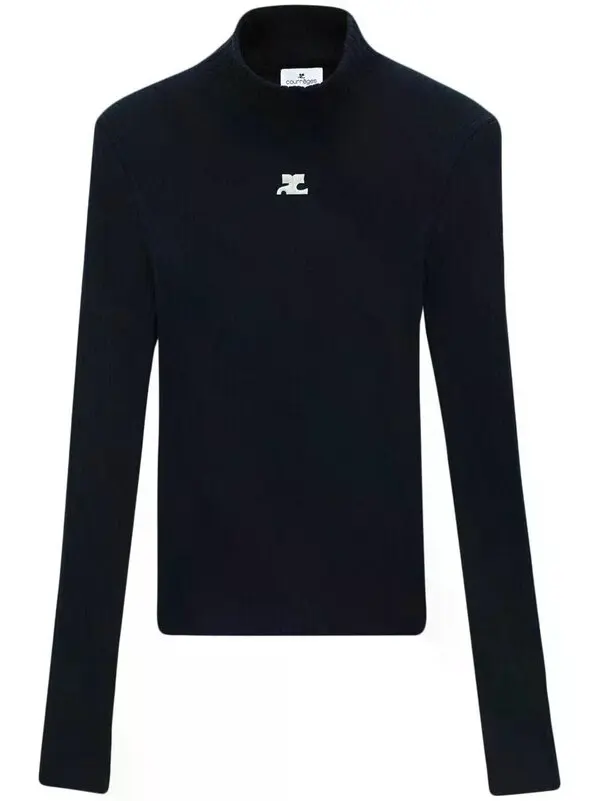 COURREGES Reedition Ribbed Sweater - Black