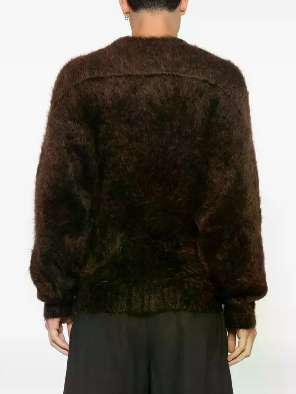 MUGLER Fluffy Crew-neck Sweater