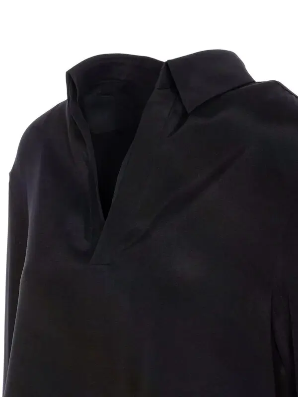 Max Mara Buttoned-cuff Tunic Top - Black