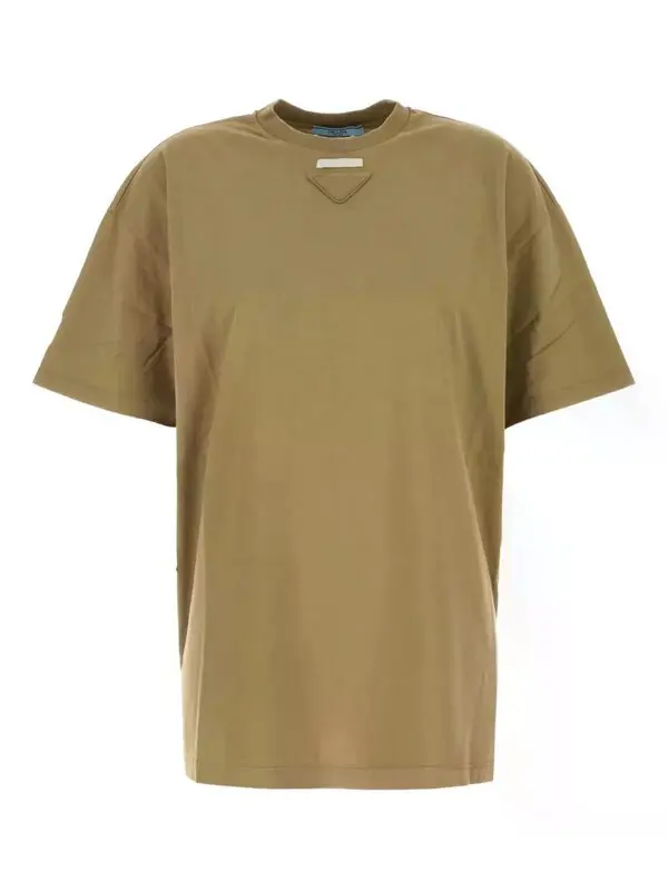 Prada Triangle-plaque Cotton T-shirt