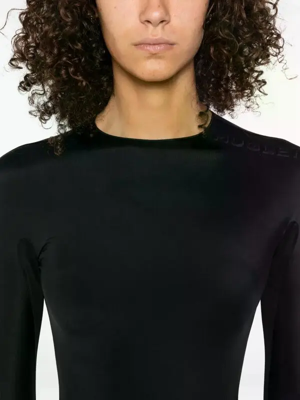 MUGLER Concealed Long-sleeve Bodysuit - Black