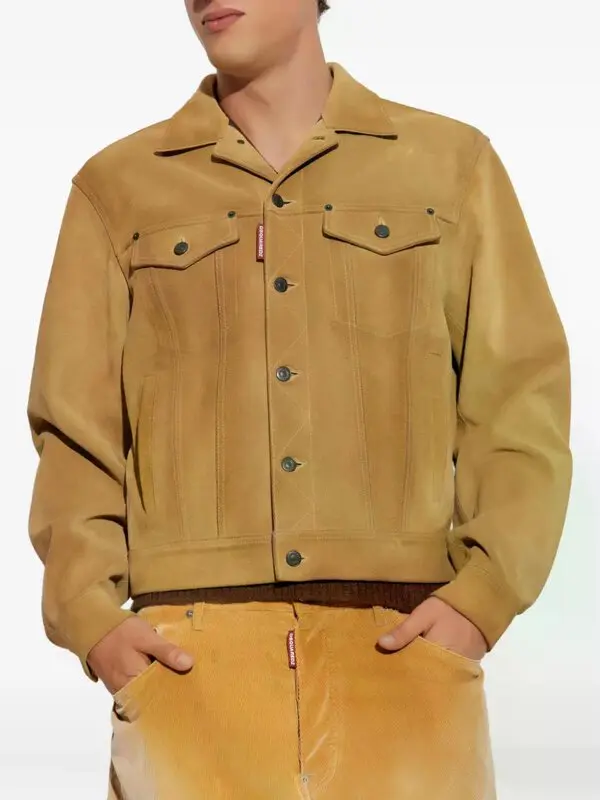 Dsquared2 Leather Button-fastening Jacket