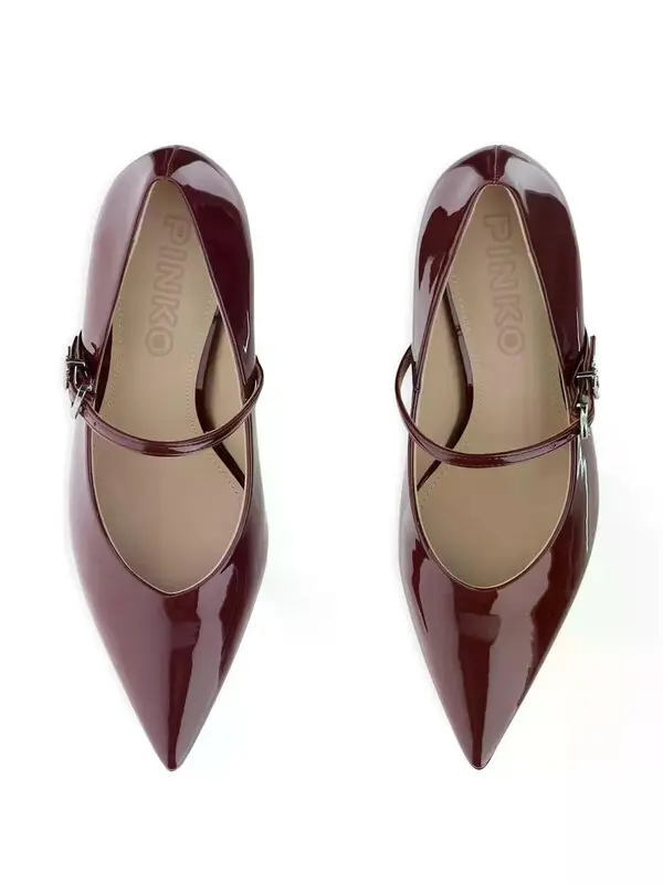 Pinko 80mm Patent Leather Ankle-strap Pumps