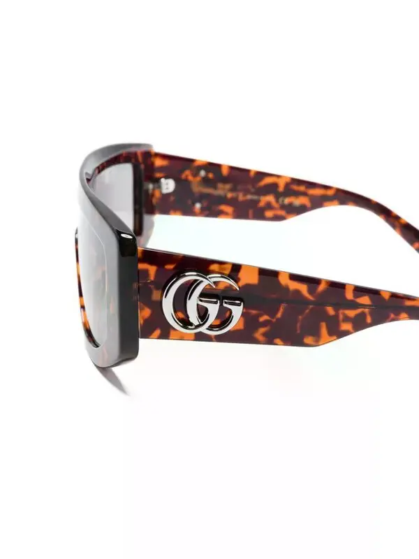 Gucci Oval-frame Sunglasses - Brown