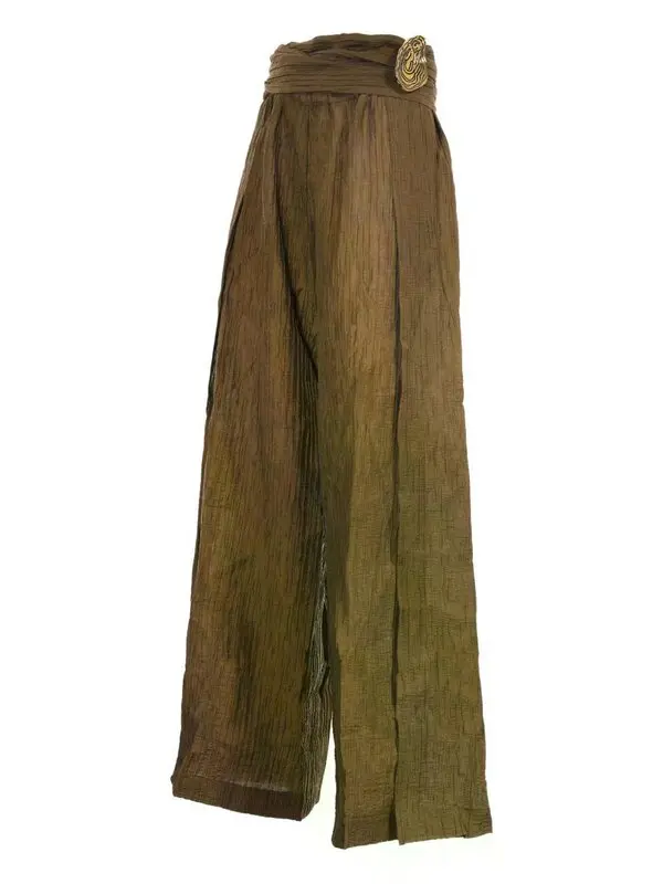 HAMOULET Pleated Ornament-embellished Trousers