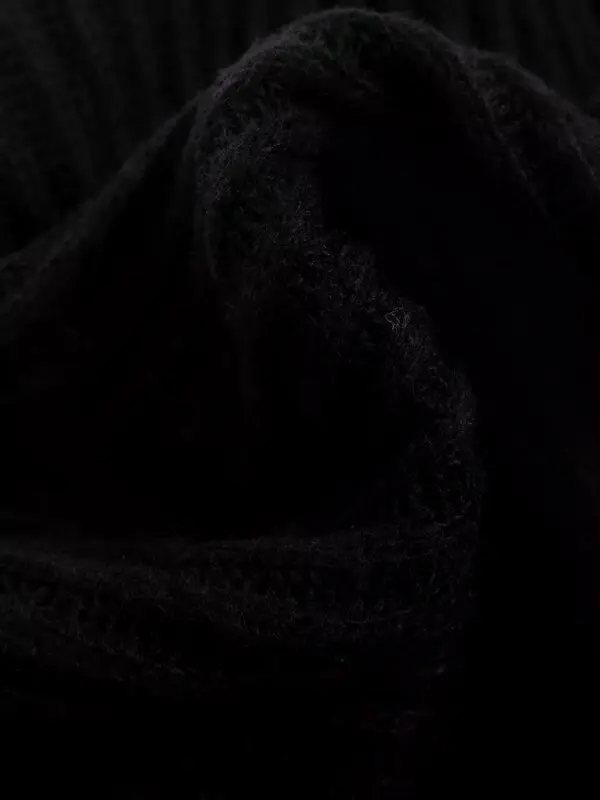 Moschino Ribbed Logo Scarf