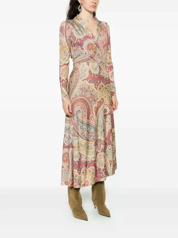Etro Paisley Midi Dress - Neutrals