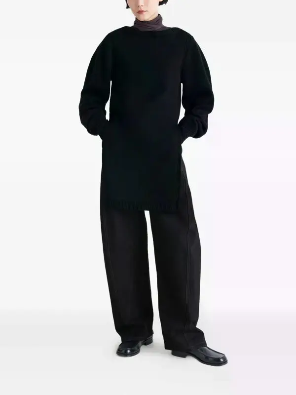 LEMAIRE Side-slit Sweater - Black