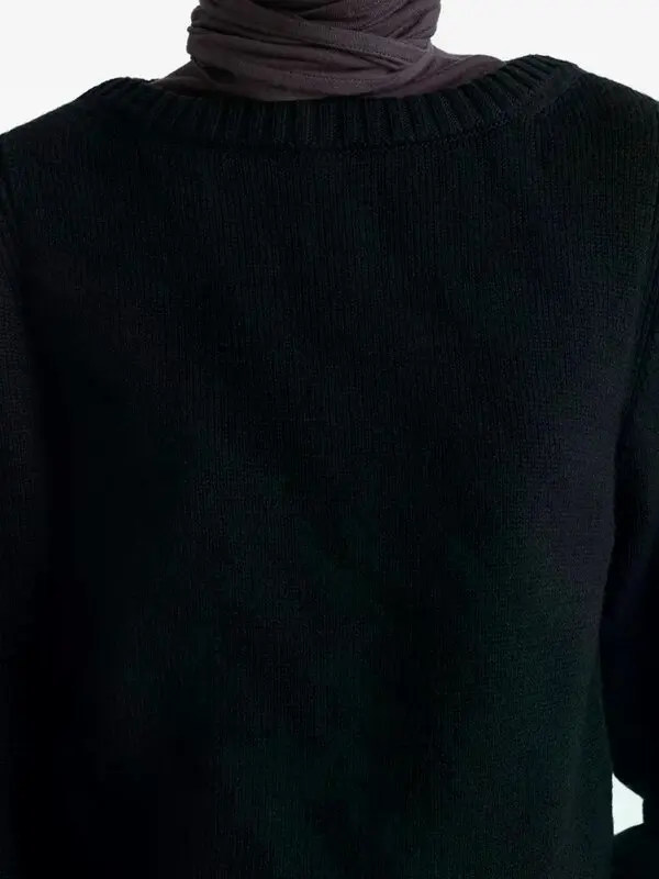 LEMAIRE Side-slit Sweater - Black