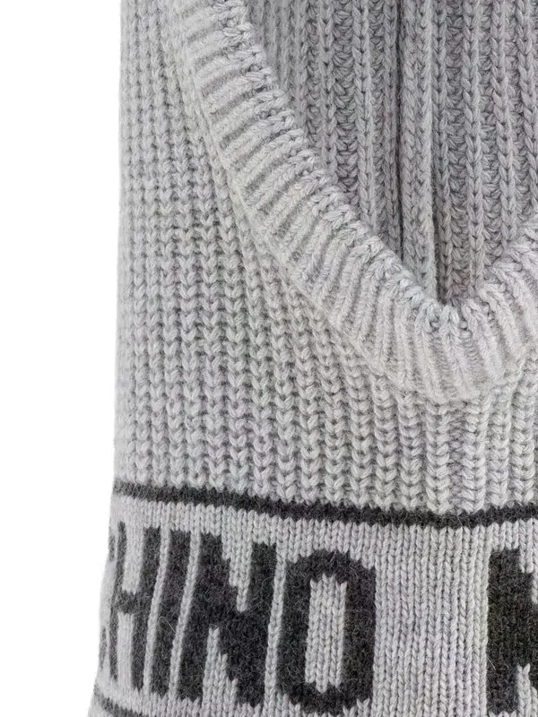 Moschino Logo-band Balaclava - Grey
