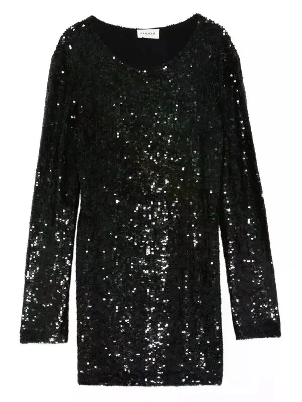 P.a.r.o.s.h Sequin Embellished Long-sleeve Mini Dress