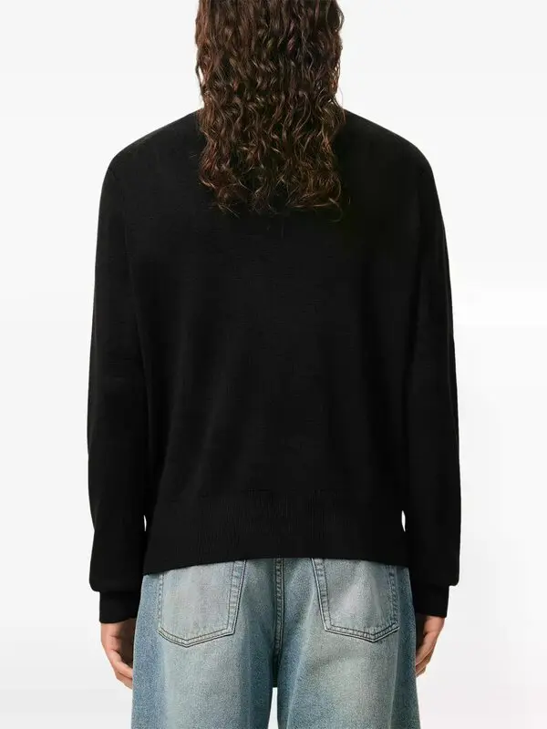 AMI Paris De Coeur Crewneck Sweater - Black