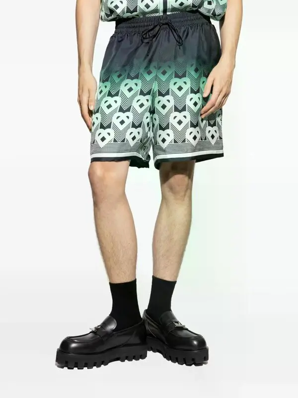Casablanca Gradient Monogram Silk Shorts