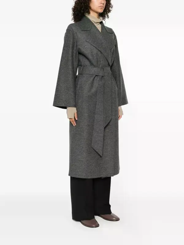 Harris Wharf London Belted Wool Wrap Coat