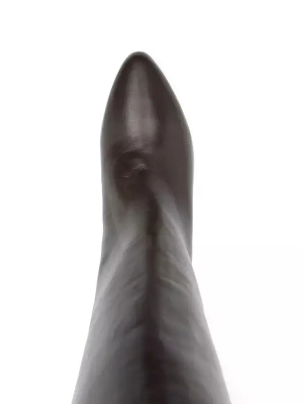 GISEL MOIRE 50mm Calf-leather Pointed-toe Boots