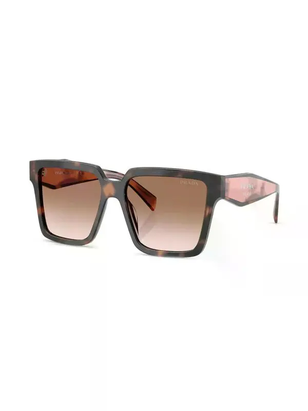 Prada Tortoiseshell-effect Square Sunglasses - Brown
