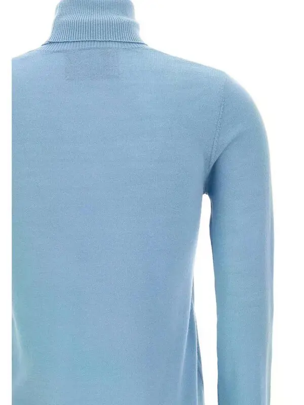Iceberg Logo-embroidered Turtleneck Sweater - Blue