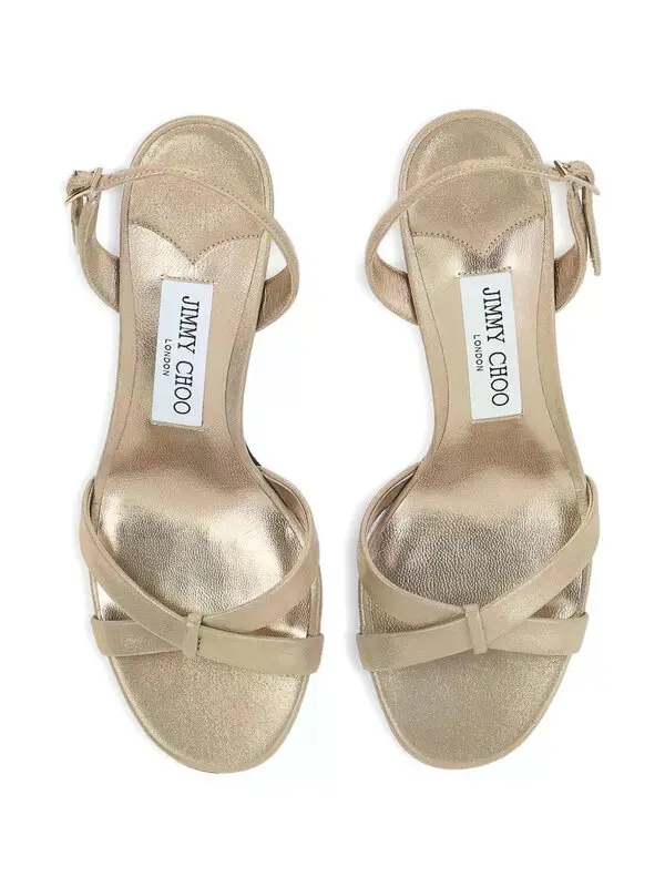 JIMMY CHOO 70mm Elsy Sling-back Sandals - Gold