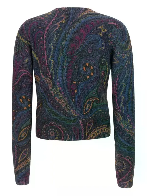 Etro Paisley-print Buttoned Cardigan - Blue