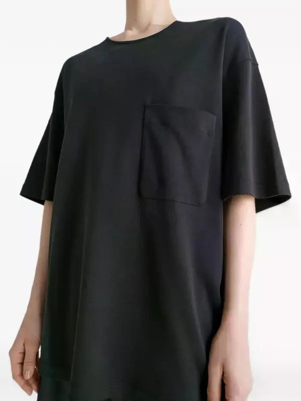 LEMAIRE Patch-pocket Crewneck T-shirt - Black
