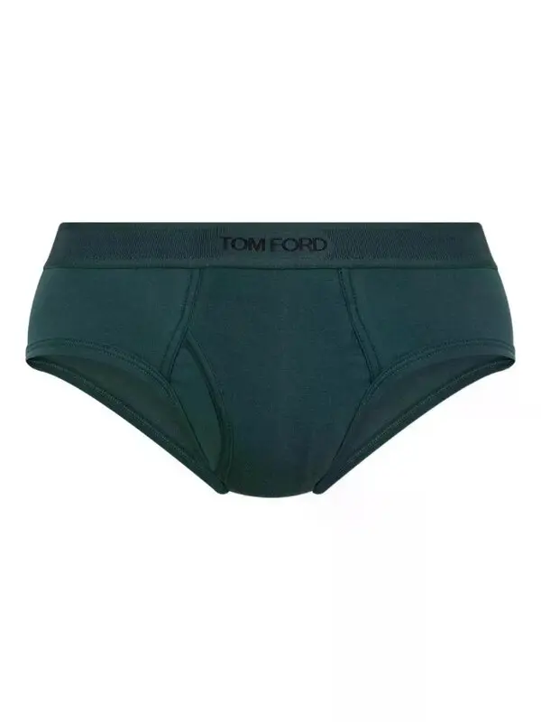 TOM FORD Branded-waistband Briefs - Green