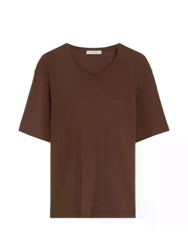 LEMAIRE Ribbed Crew-neck T-shirt - Chestnut