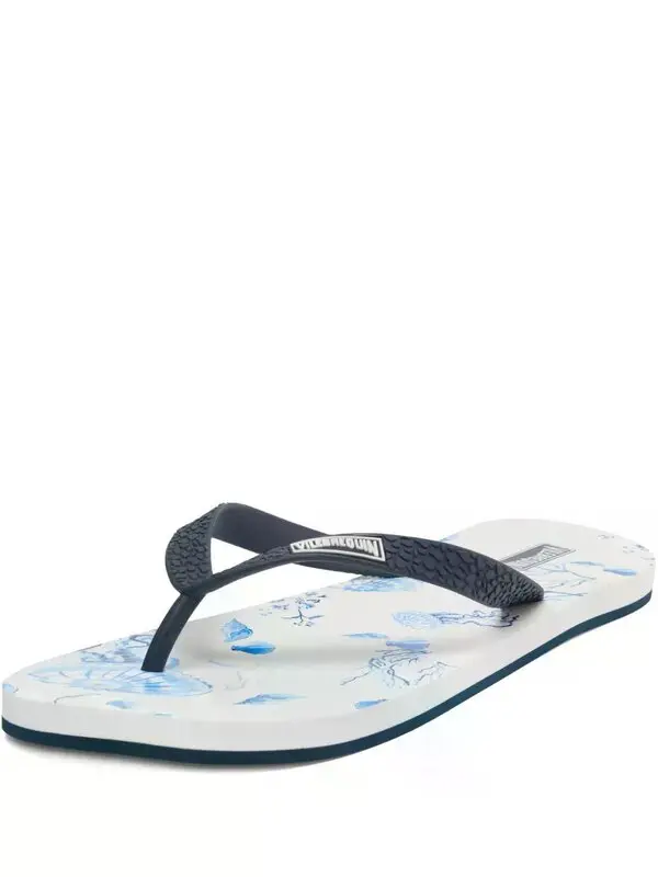 Vilebrequin Beach-print Flip Flops - White