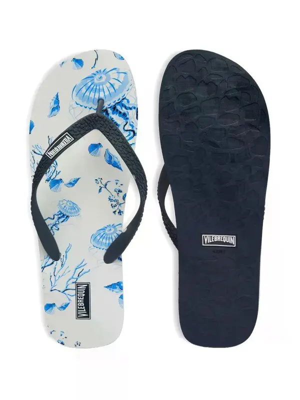 Vilebrequin Beach-print Flip Flops - White