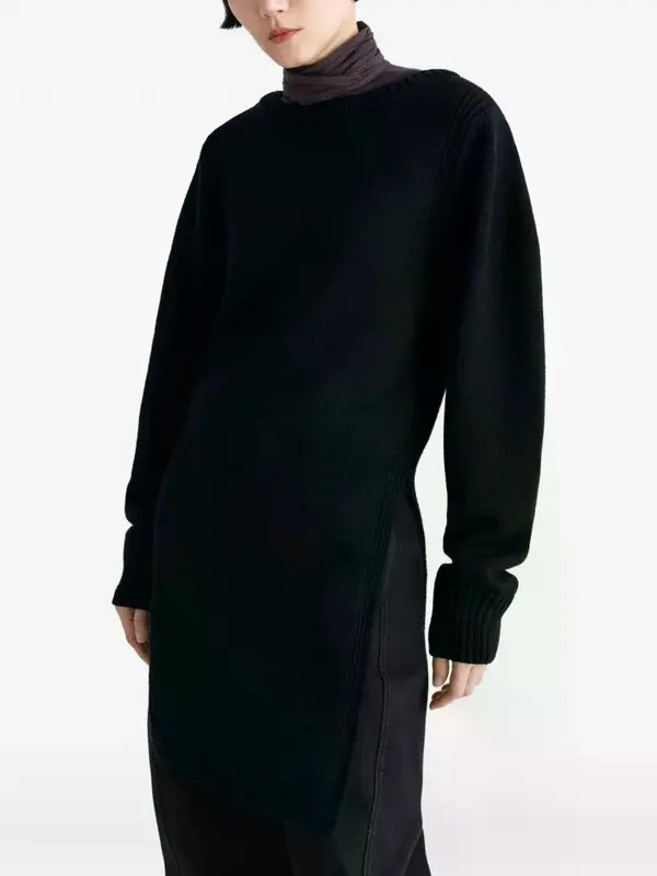 LEMAIRE Side-slit Sweater - Black