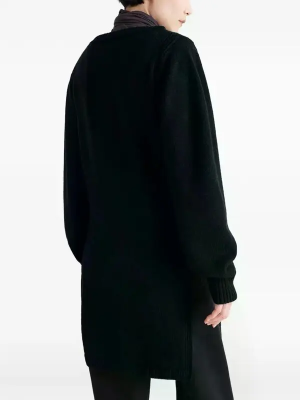 LEMAIRE Side-slit Sweater - Black