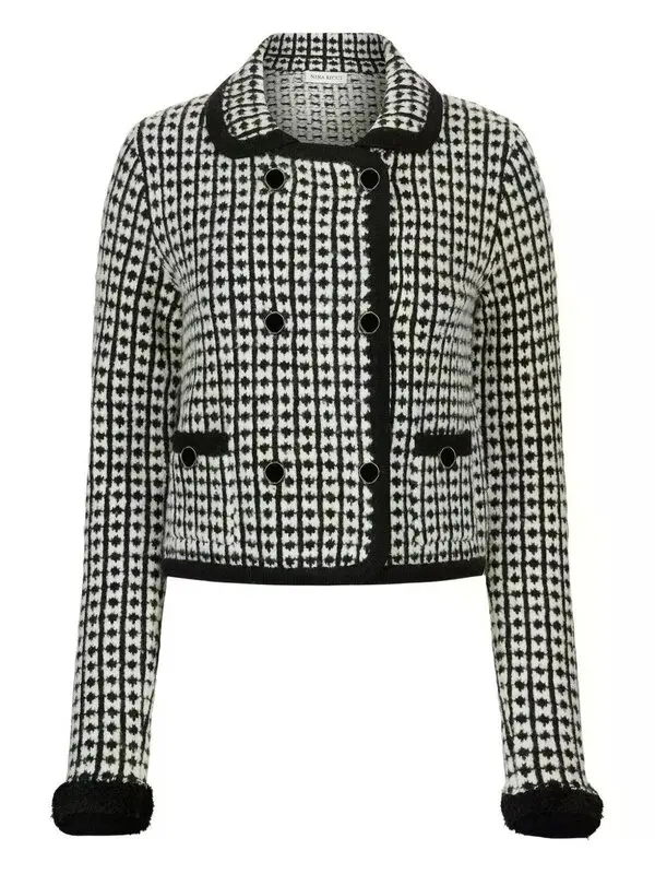 Nina Ricci Tweed-effect Double-breasted Jacket