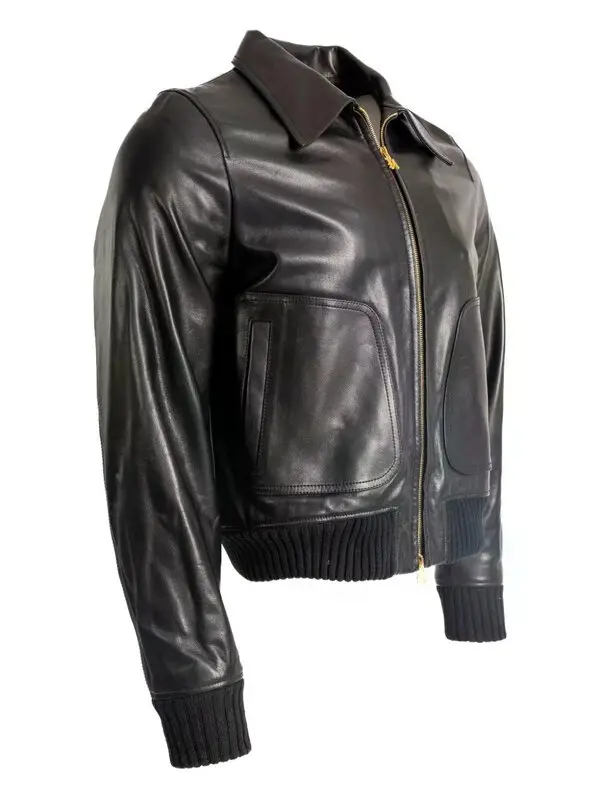 Amiri Leather Zip-front Bomber Jacket