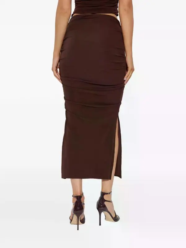 Cult Gaia Dany Midi Skirt - Brown