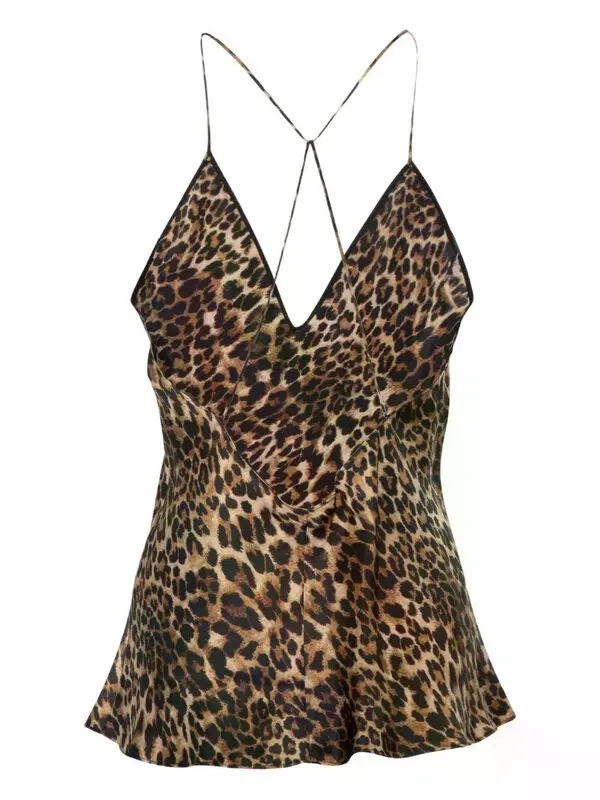 NILI LOTAN Emile Leopard-print Cami Top