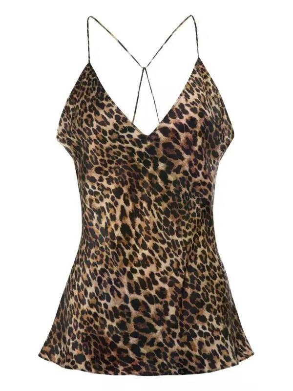 NILI LOTAN Emile Leopard-print Cami Top