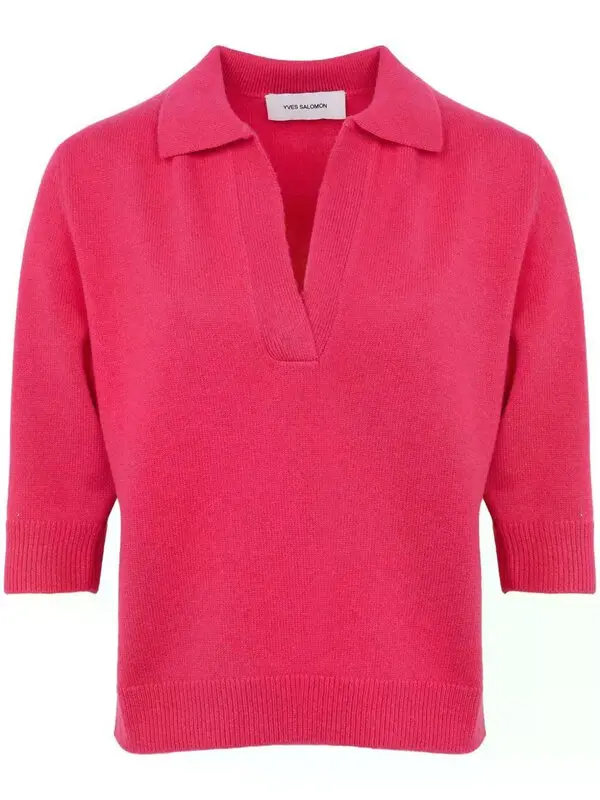 YVES SALOMON Knitted Polo Shirt